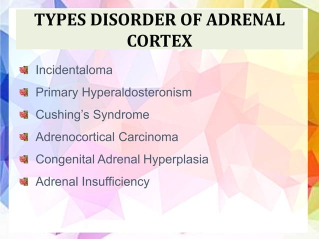 Disorder of adrenal cortex | PPTX | Hormonal Disorders | Endocrine and ...
