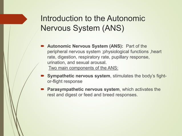 Disorders of autonomic Nervous system for Physiotherapy students | PPTX