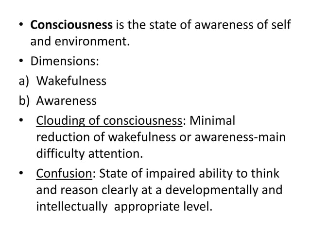 Disorder of consciousness | PPTX