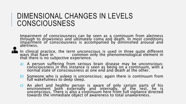 DISORDER OF CONSCIOUSNESS AND SELF | PPTX