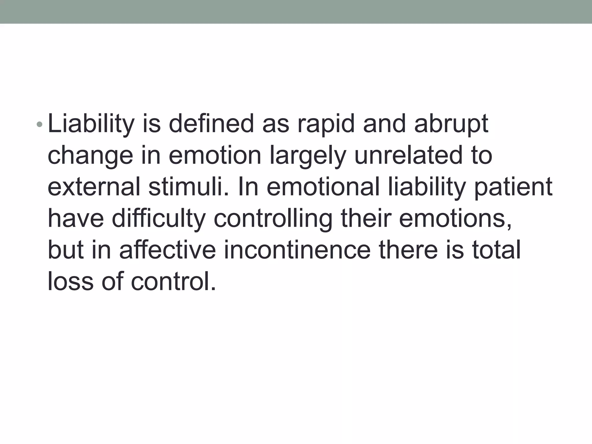 Disorders of Emotion | PPTX