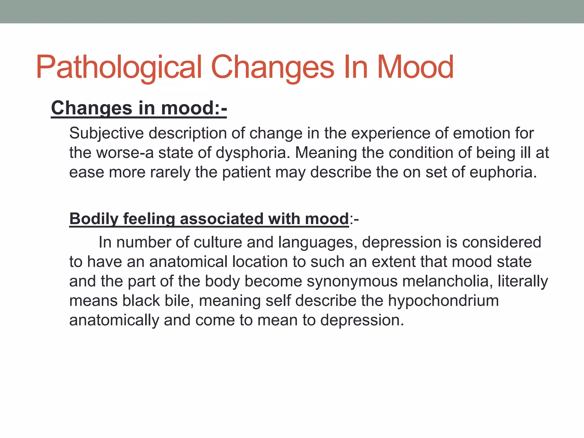 Disorders of Emotion | PPTX