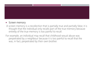 Disorder of Memory | PPT
