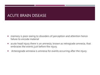 Disorder of Memory | PPT