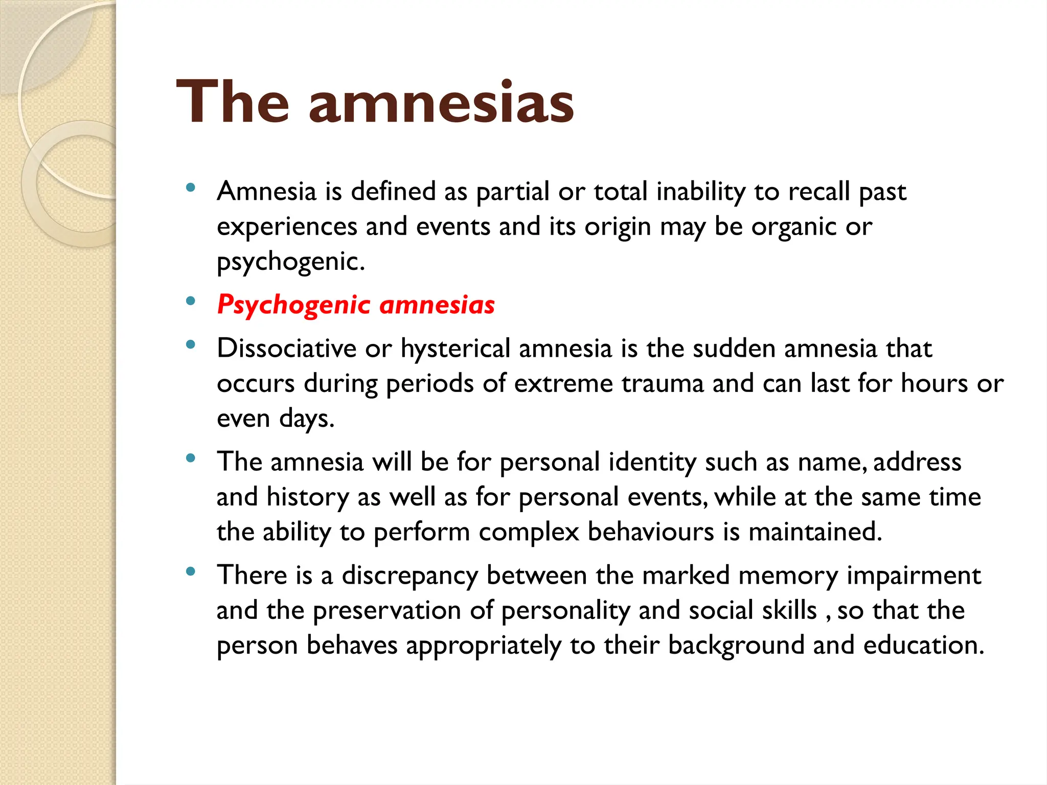 Disorder of memory and it's management .pptx
