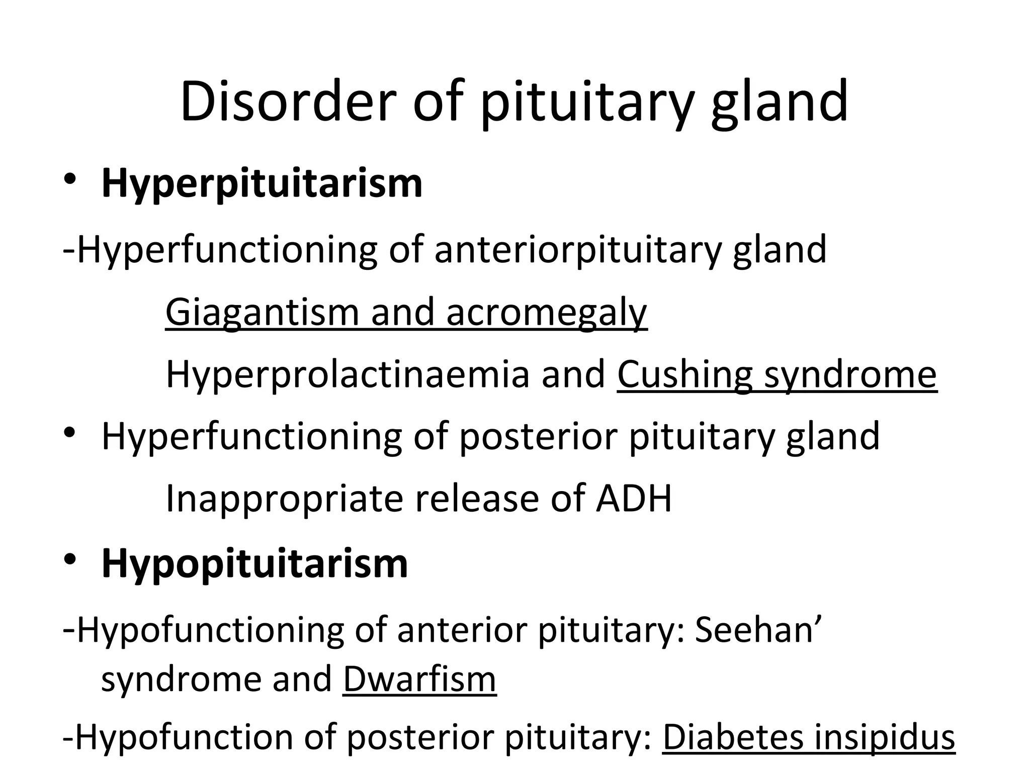 Disorder of pituitary gland | PPT