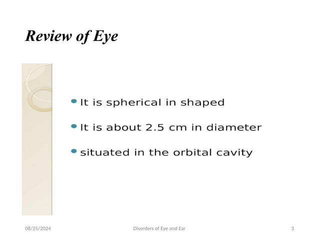 Disorder of Special Senses (Eye & Ear.pptx | Ear, Nose and Throat ...