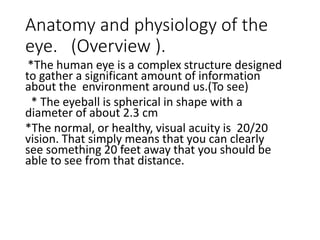 DISORDER OF THE EYE, PRESENTATION, MEDICAL SURGICAL, GROUP 1 ...