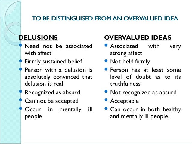 Disorder of thought ssy