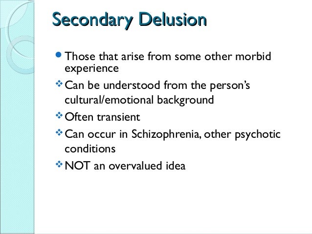 Disorder of thought ssy