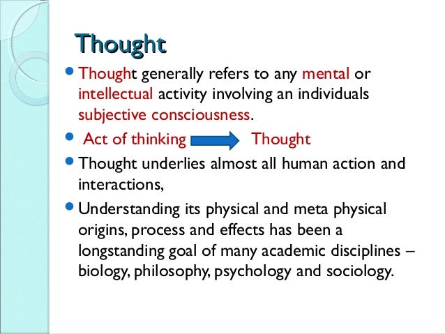 Disorder of thought ssy