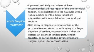 Disorder of tibialis anterior and tibialis posterior tendon | PPTX