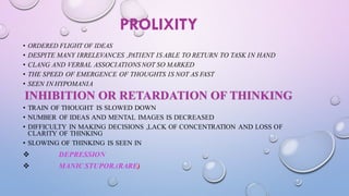 disorder of tought.pdf introduction to thought | PDF