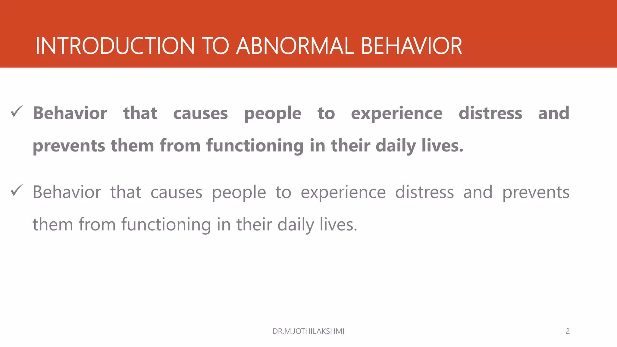 PSYCHOLOGICAL DISORDERS | PPT
