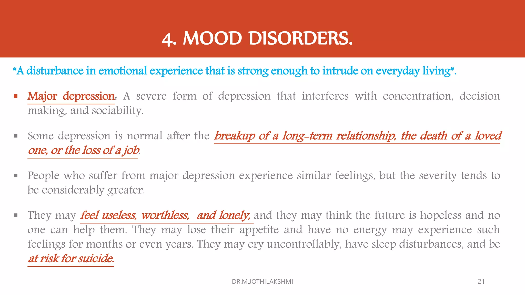PSYCHOLOGICAL DISORDERS | PPT