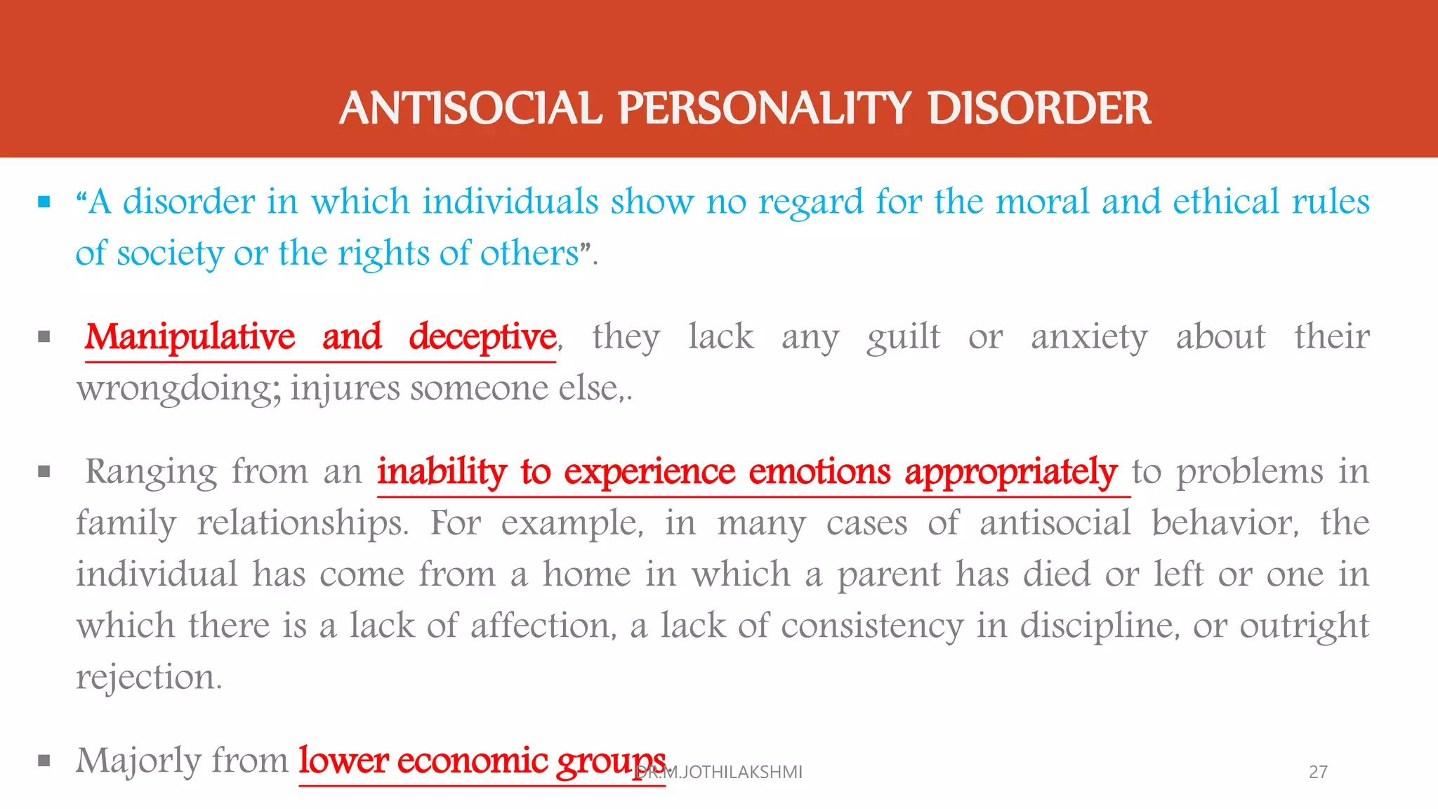 PSYCHOLOGICAL DISORDERS | PPT