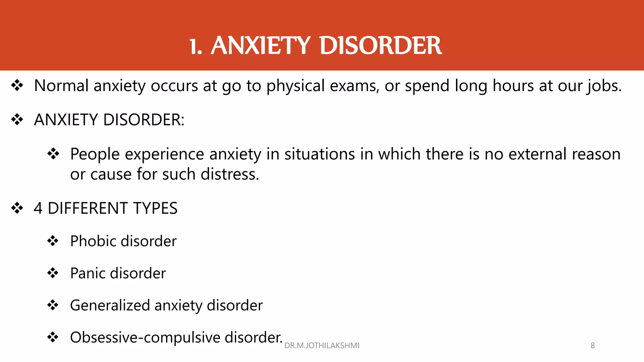 PSYCHOLOGICAL DISORDERS | PPT