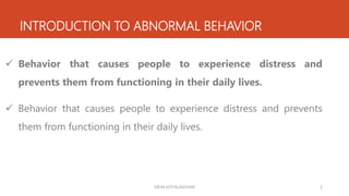 PSYCHOLOGICAL DISORDERS | PPT | Free Download