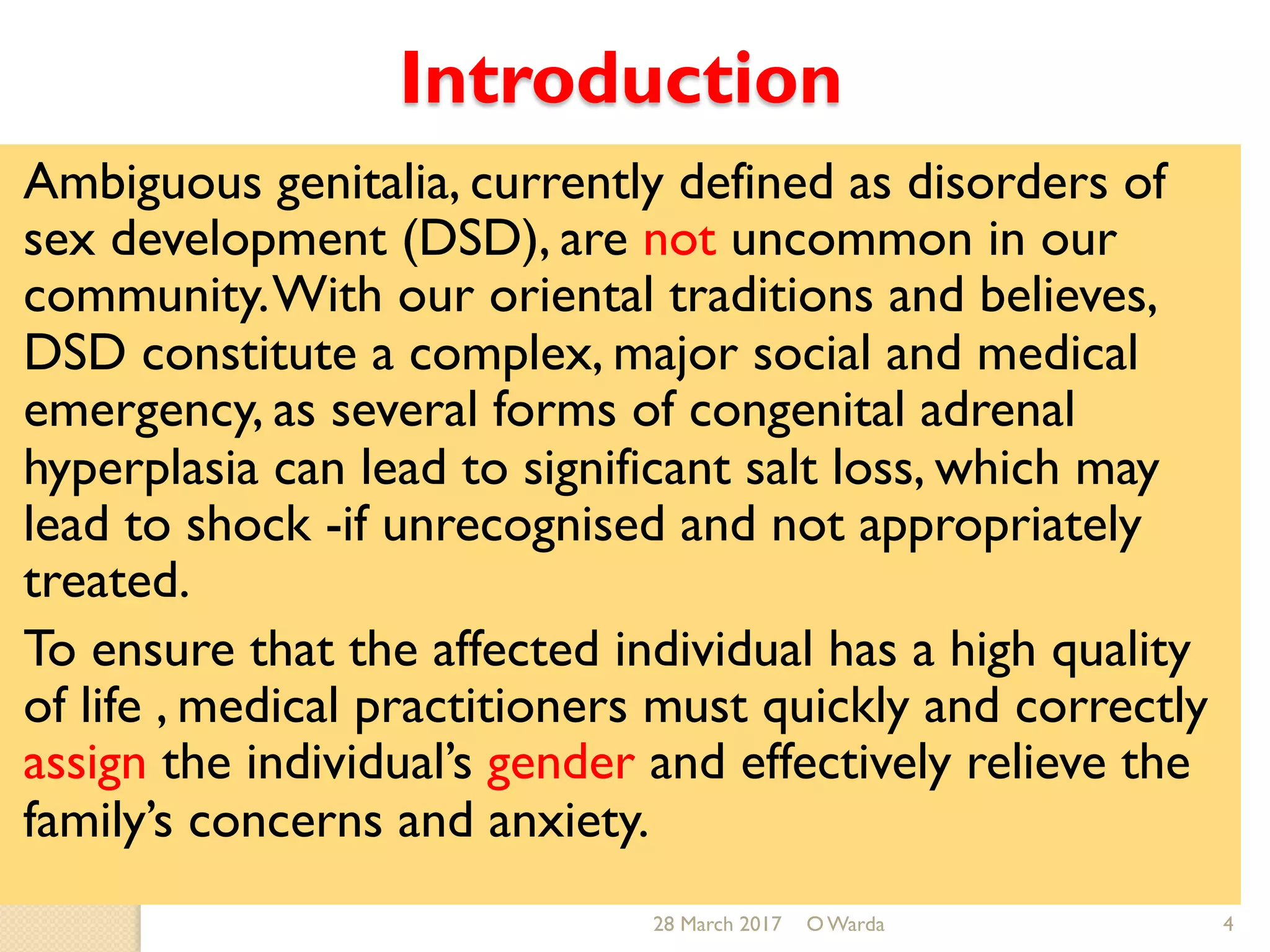 Disorders of Sex Development- O Warda | PDF