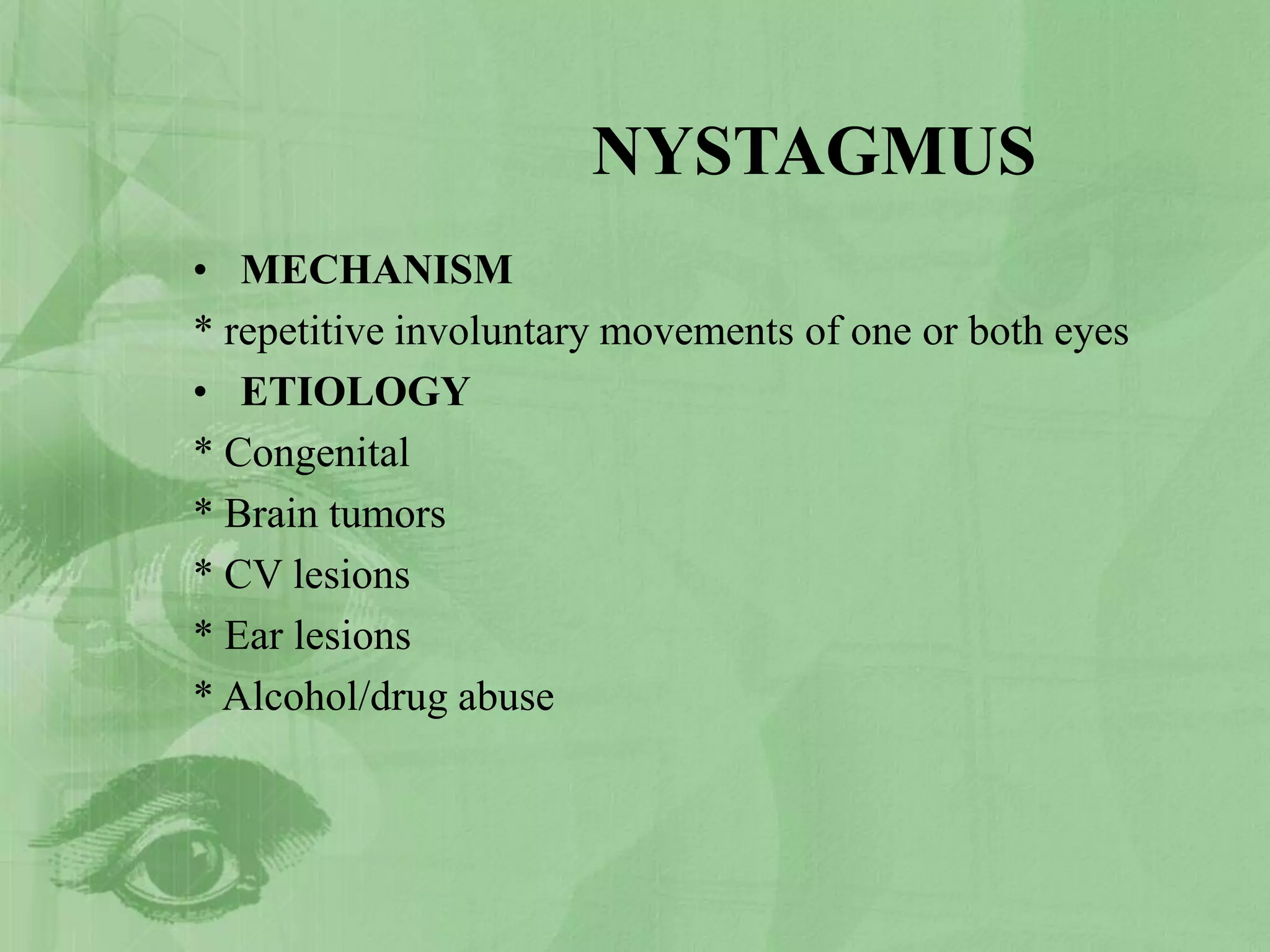 Disorders and conditions of the eye | PPTX