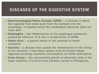 Disorders and diseases of the digestive system | PPTX