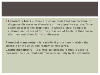 Disorders and diseases of the digestive system | PPTX