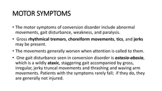 Disorders associated with dissociation or conversion phenomena | PPT