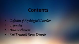 Psychological Disorders ppt | PPTX
