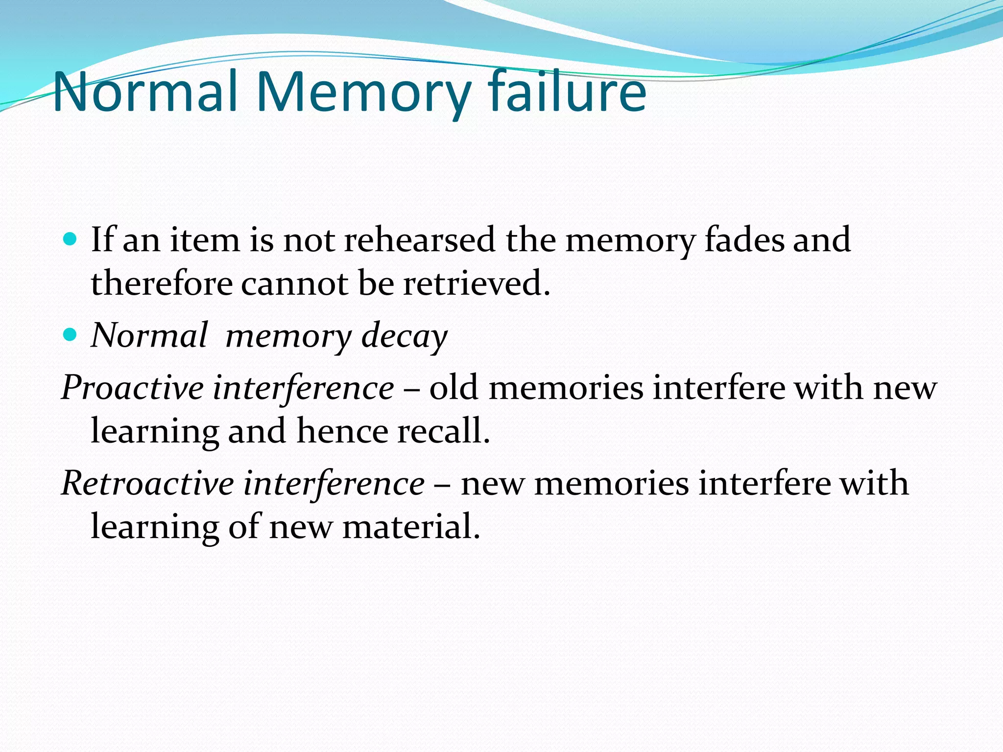Disorders in memory and consciousness | PPTX