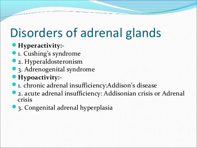 Disorders of adrenals