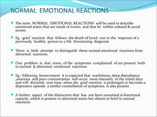 Disorders of affect and emotion | PPT