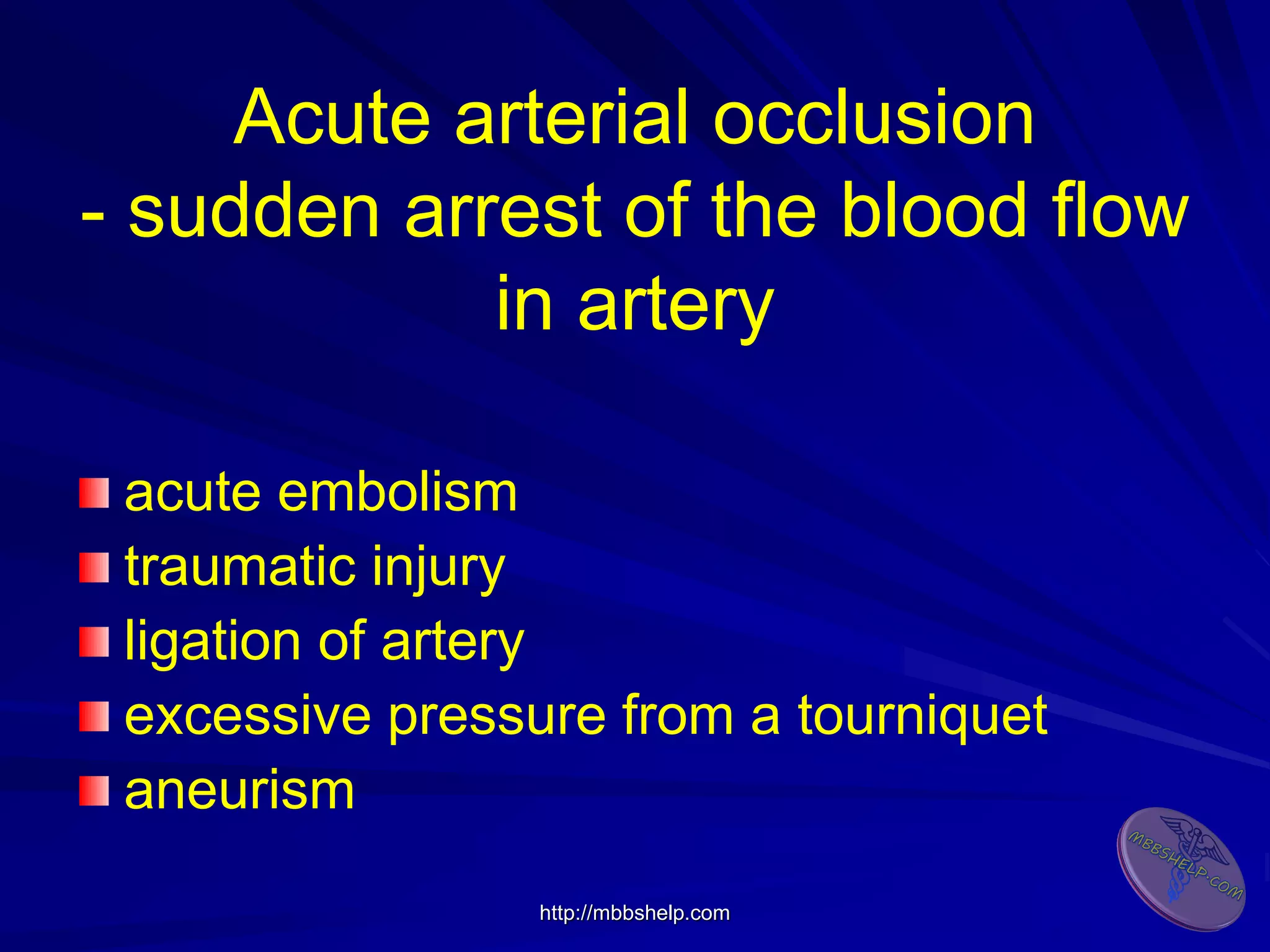 Disorders of arterial blood circulation2 | PDF | Blood Disorders | Diseases and Conditions