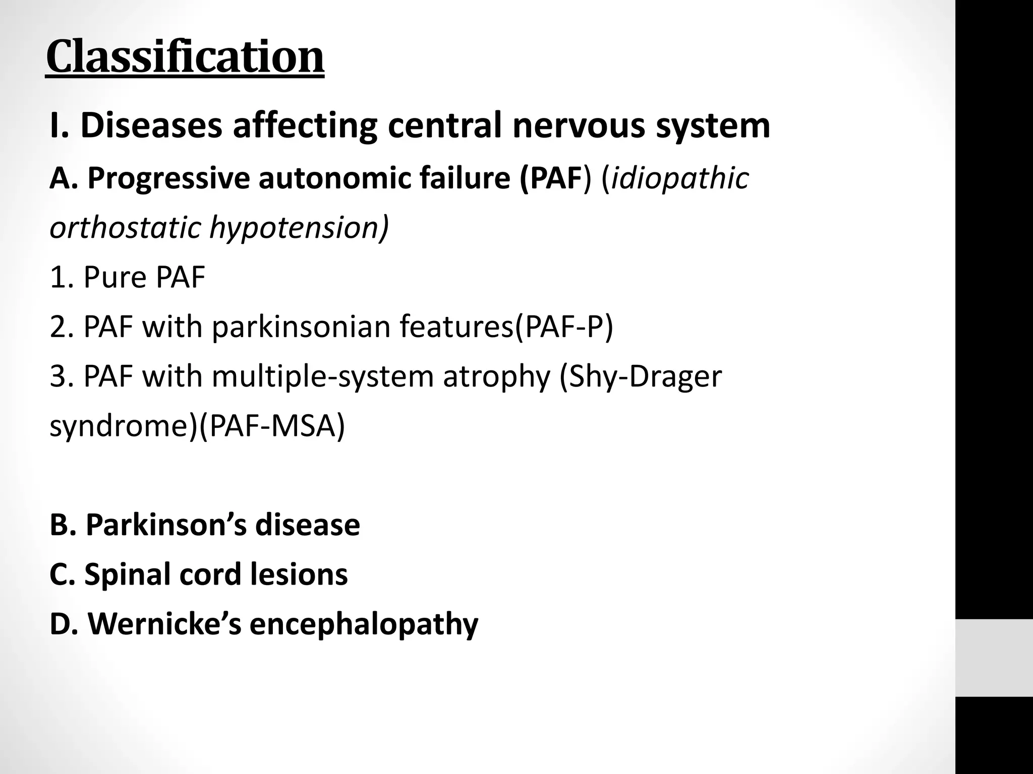 Disorders of autonomic nervous system | PPTX
