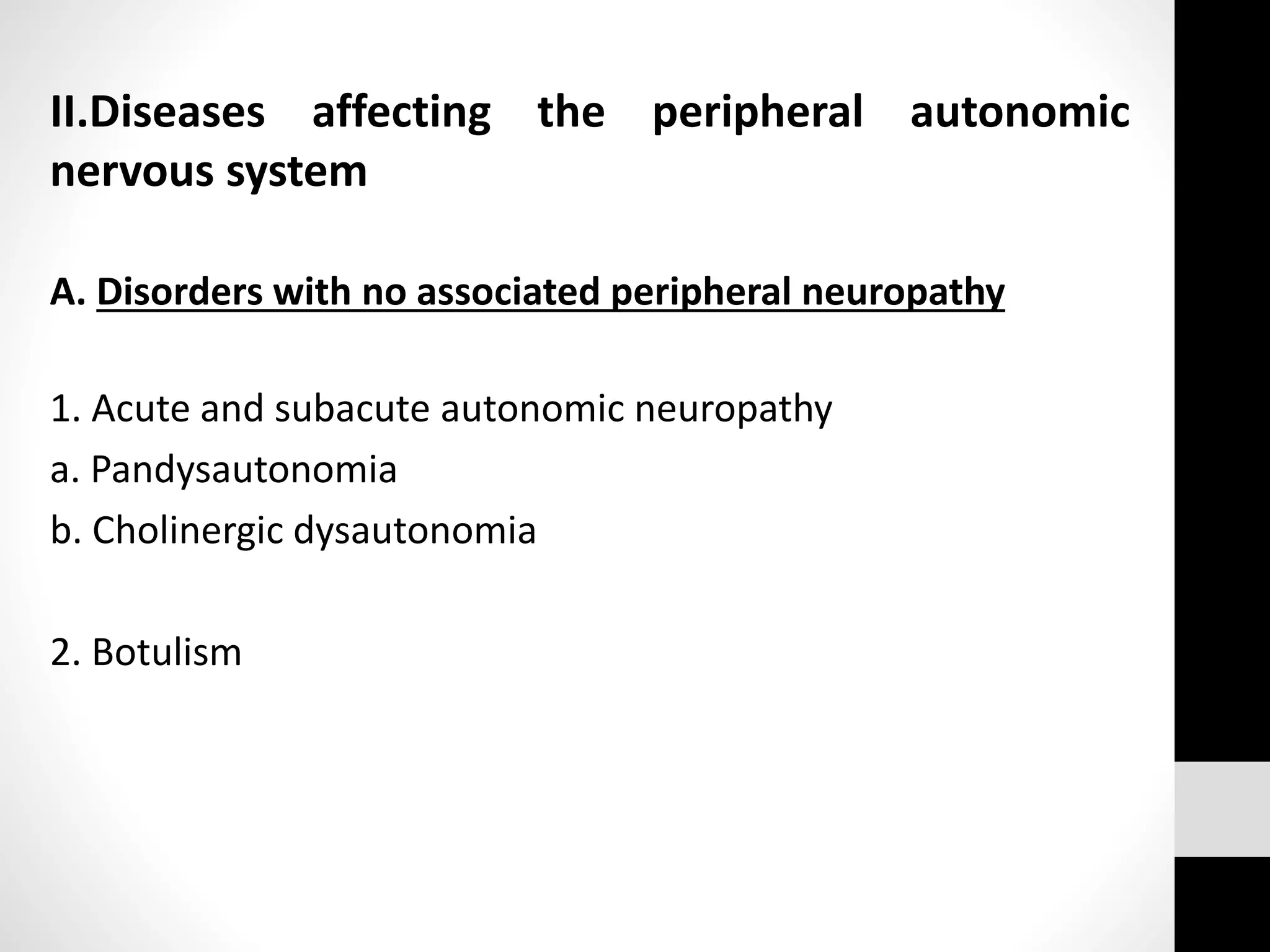 Disorders of autonomic nervous system | PPTX