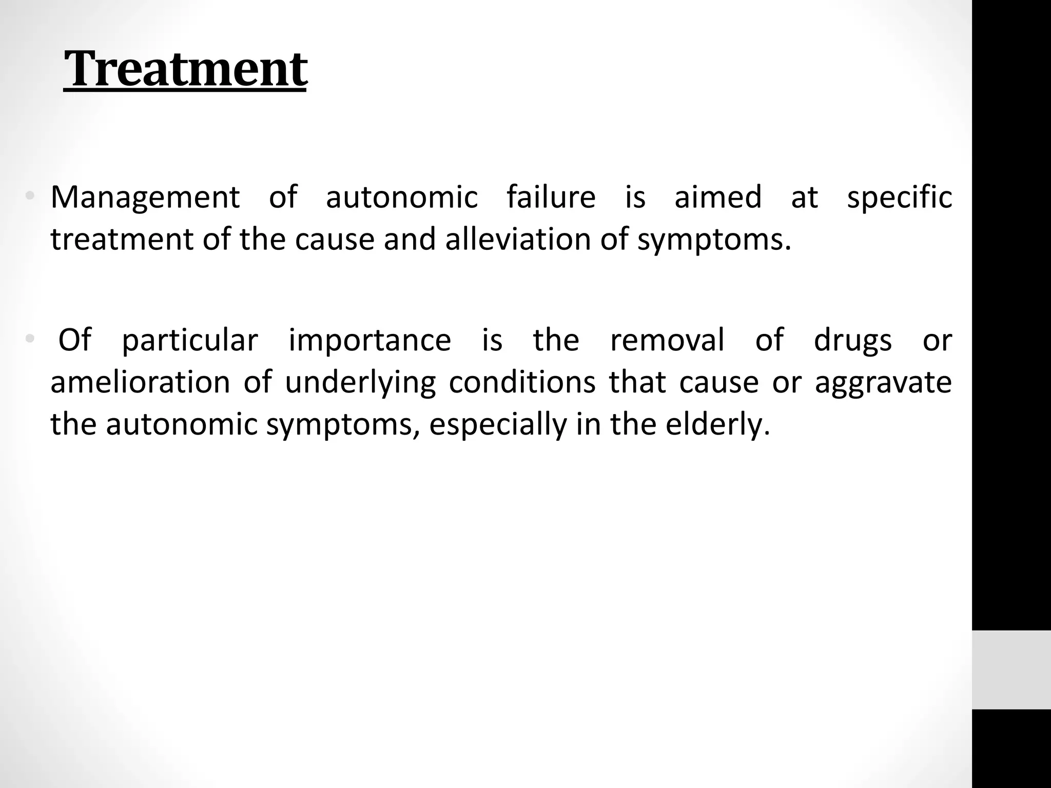Disorders of autonomic nervous system | PPTX