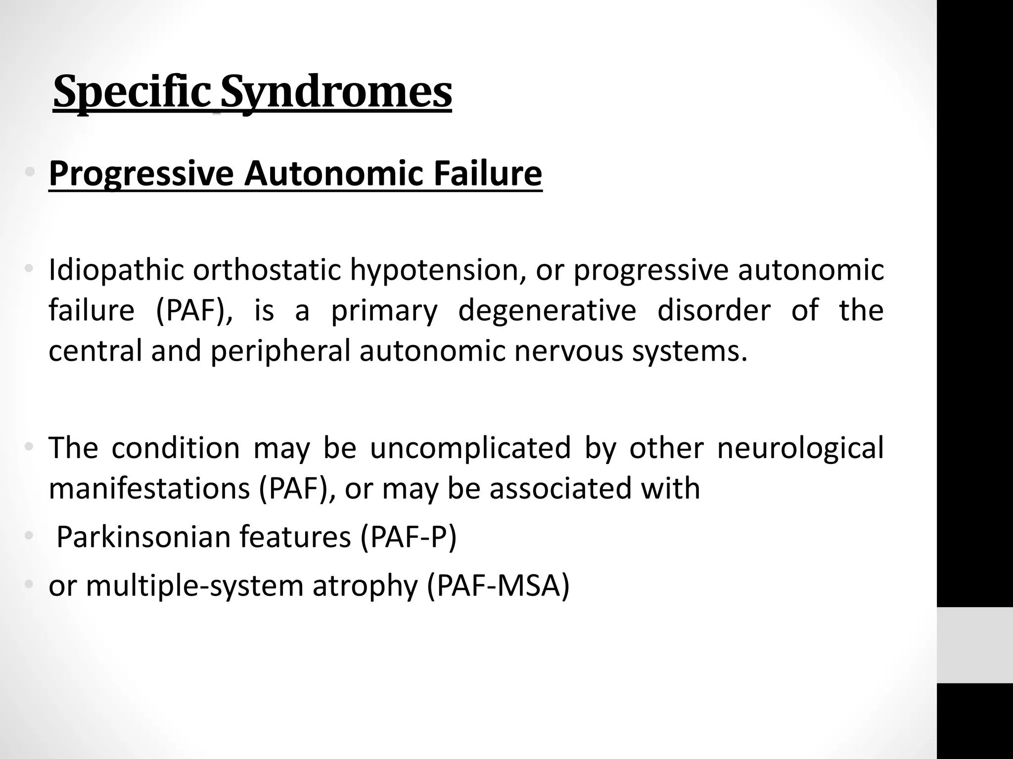 Disorders of autonomic nervous system | PPTX