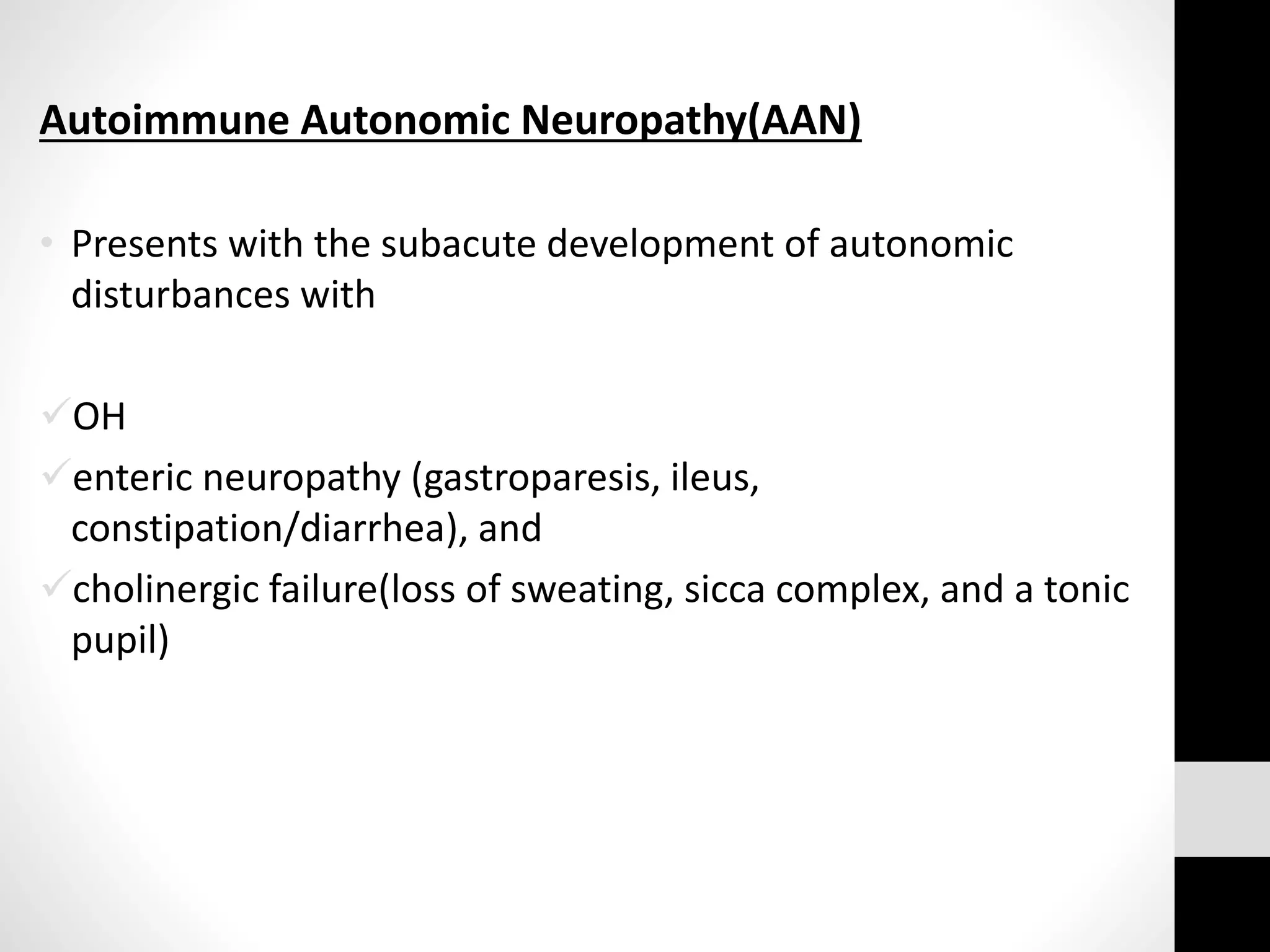 Disorders of autonomic nervous system | PPTX