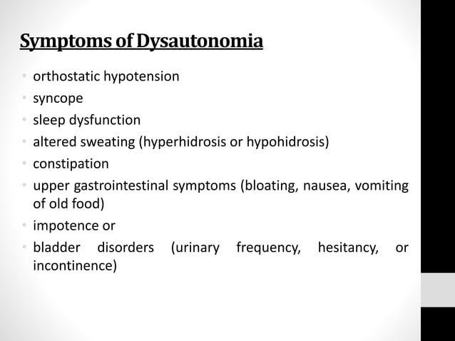 Disorders of autonomic nervous system | PPTX