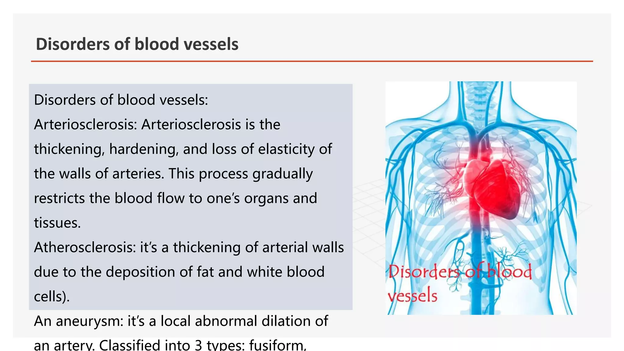 Disorders of blood vessels. | PPTX | Blood Disorders | Diseases and Conditions