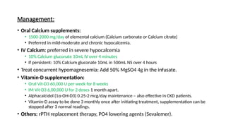 Disorders of calcium metabolism - approach and management | PPTX