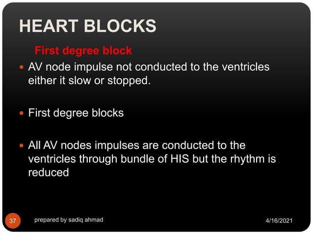 Disorders of cardiac conduction+heat blocks+pacemaker | PPT