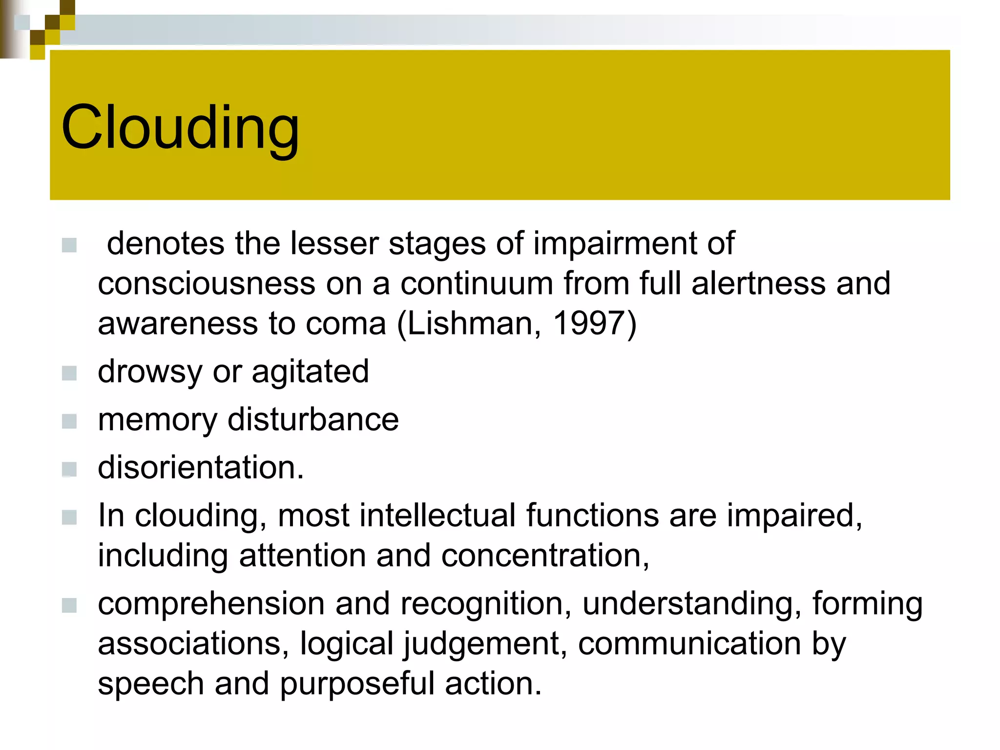 Disorders of consciousness | PPTX