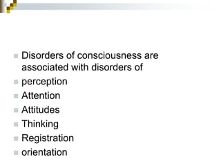 Disorders of consciousness | PPTX
