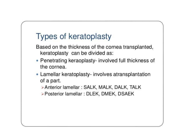 Disorders of cornea: Ectatic Disorders, Corneal Dystrophy and ...