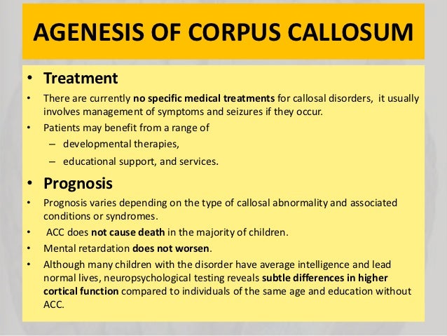 Disorders of corpus callosum