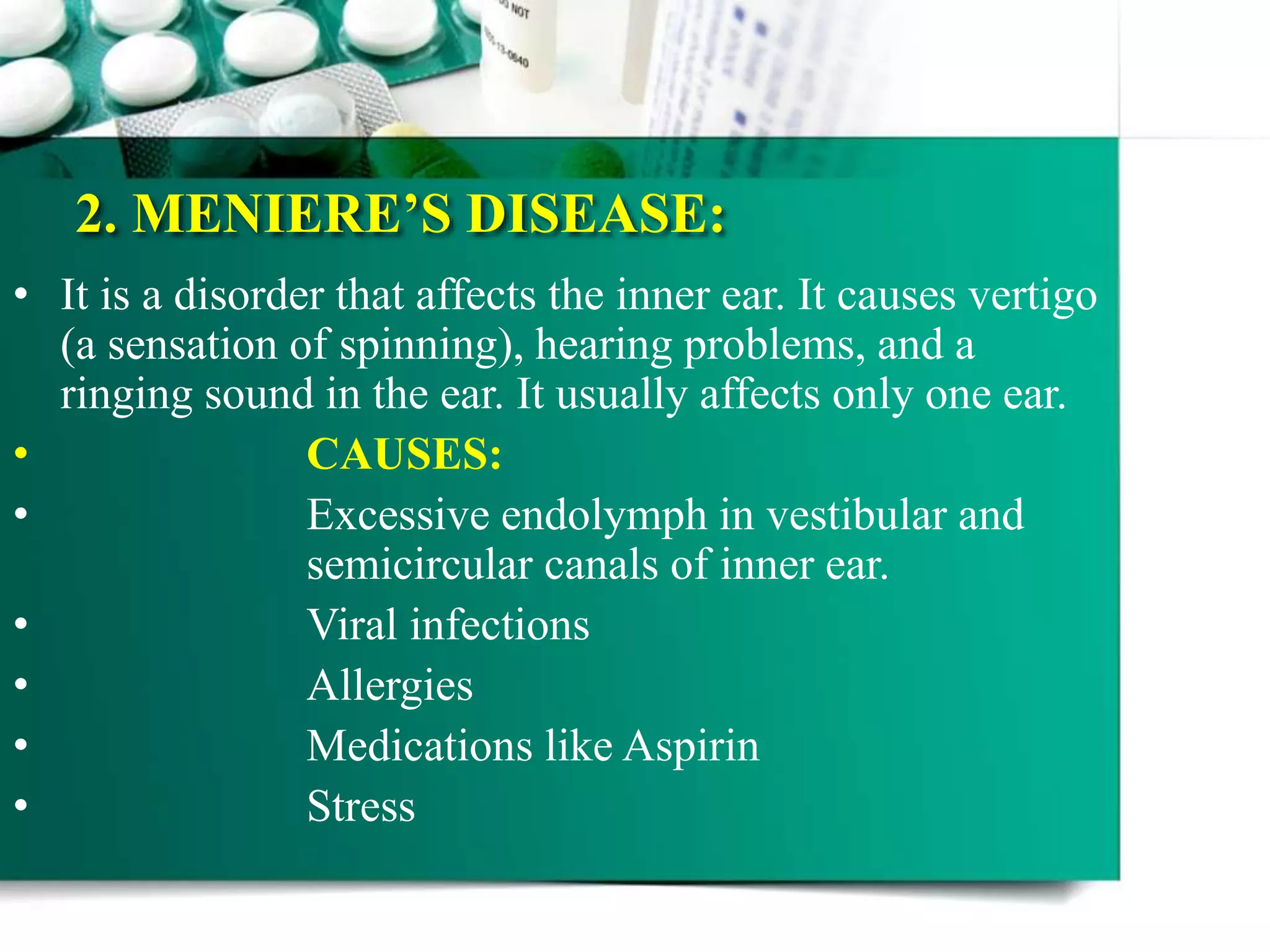 Disorders of ear | PPTX