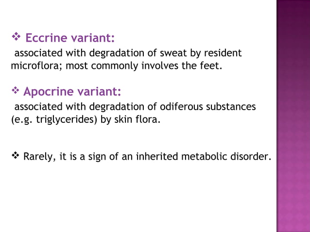 Disorders of Eccrine and Apocrine Sweat Glands | PPT