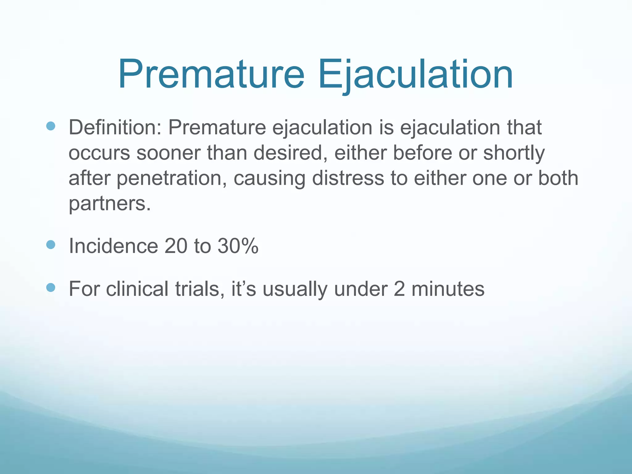 Disorders of Ejaculation | PPTX