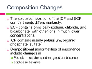 Disorders of electrolyte and acid base balance | PPTX