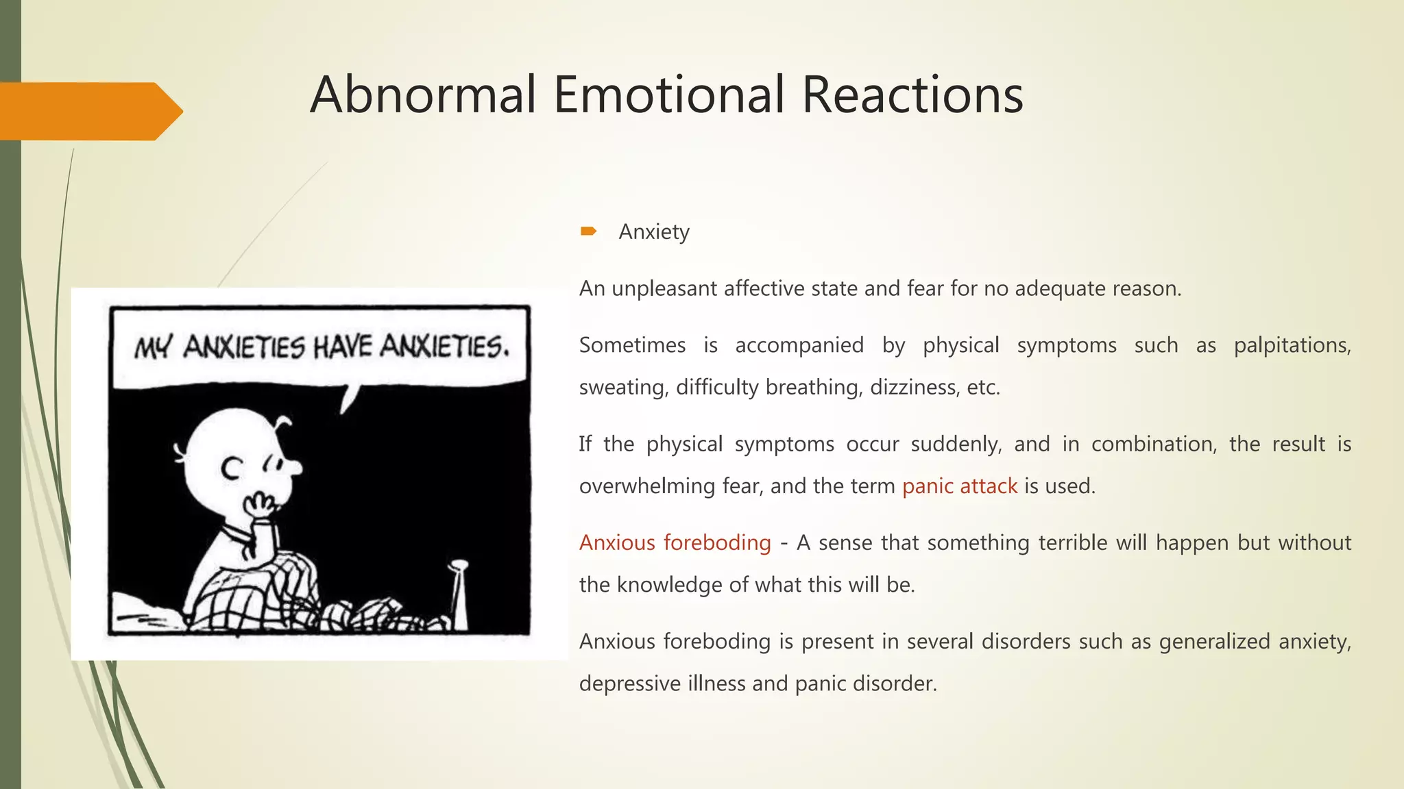 Disorders of Emotions | PPTX